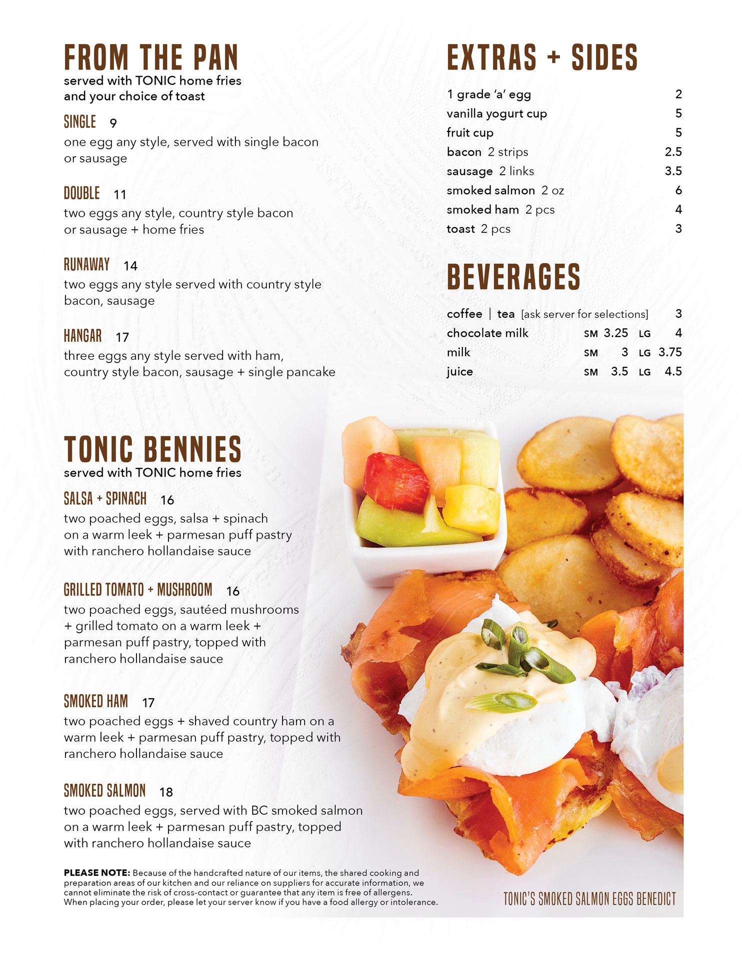 Tonic Kitchen+Bar | Experience Tonic Kitchen+Bar! Calgary Airport's Hot ...